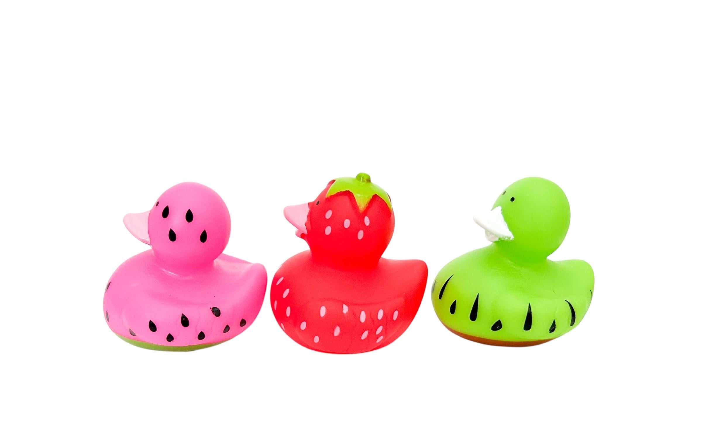 Summertime Fruit Themed Rubber Duck Ducks - Kiwi Strawberry Watermelon ...