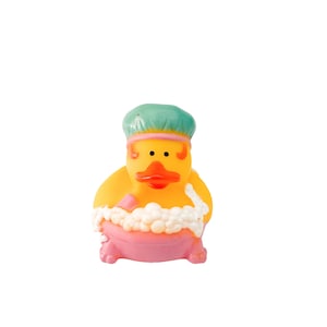 Bubbles Spa Day Robe Themed Yellow Rubber Duck Ducks Light Pink Baby ...