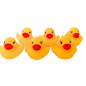 Bright Multicolored Mini Eyelash Rubber Duck Ducks - Purple Pink Blue ...