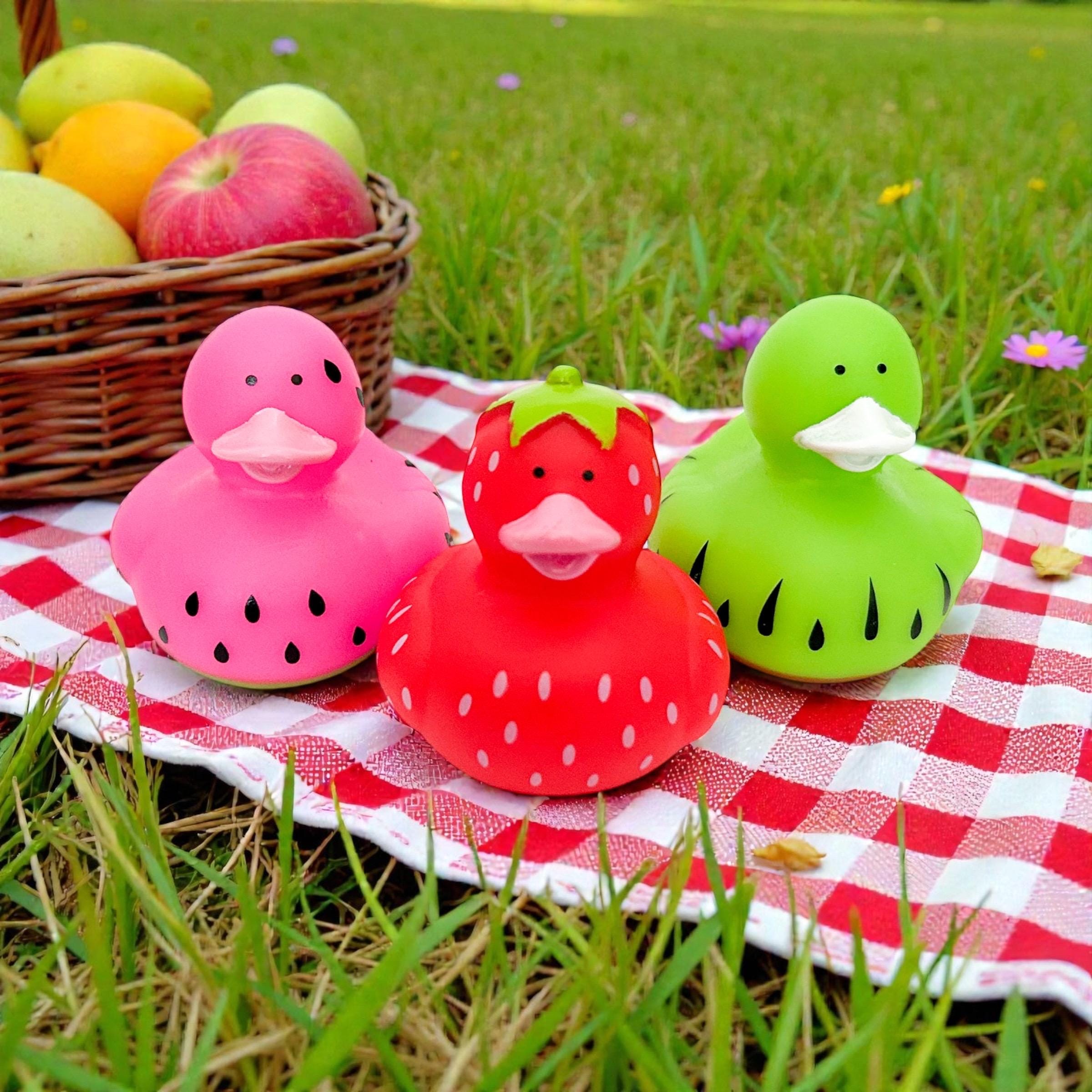 Summertime Fruit Themed Rubber Duck Ducks - Kiwi Strawberry Watermelon ...