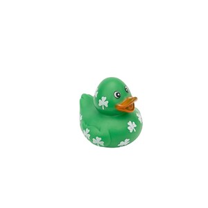 Shamrock Themed Green White Rubber Duck Ducks - Clover Good Luck ...