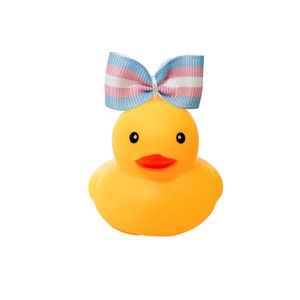Pride Themed Yellow Rubber Duck Ducks - Blue Pink White Striped ...