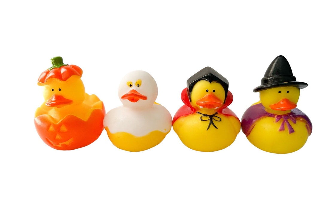 Halloween Costume Themed Yellow Rubber Duck Ducks - Witch Pumpkin Ghost ...