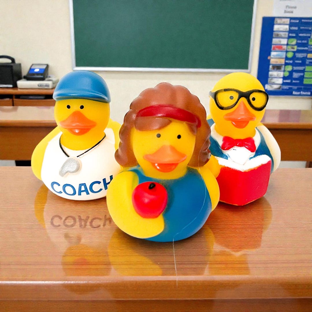 Teacher Appreciation Themed Yellow Rubber Duck Ducks - Individual or ...