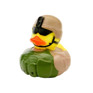 Military Themed Yellow Rubber Duck Ducks - Gray Green Tan - Individual ...