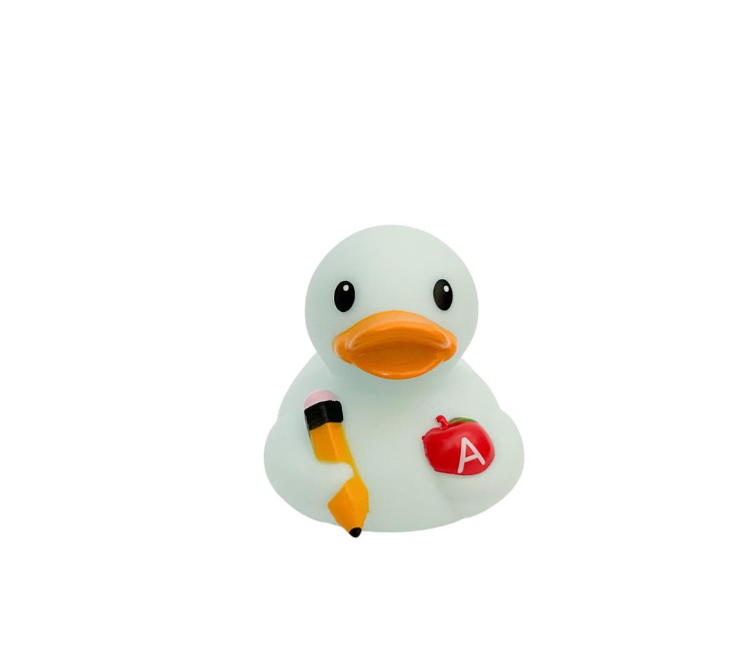 Teacher Appreciation Themed Yellow Blue Rubber Duck Ducks Individual ...