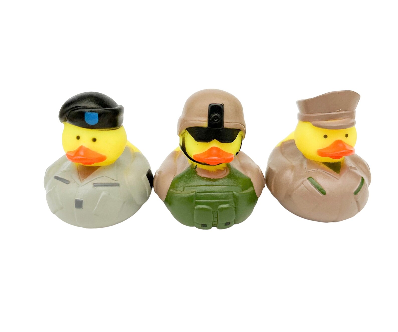 Military Themed Yellow Rubber Duck Ducks - Gray Green Tan - Individual ...