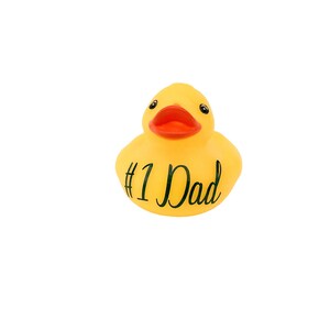 Personalized 1 Dad Yellow Themed Rubber Duck Ducks Custom Color ...