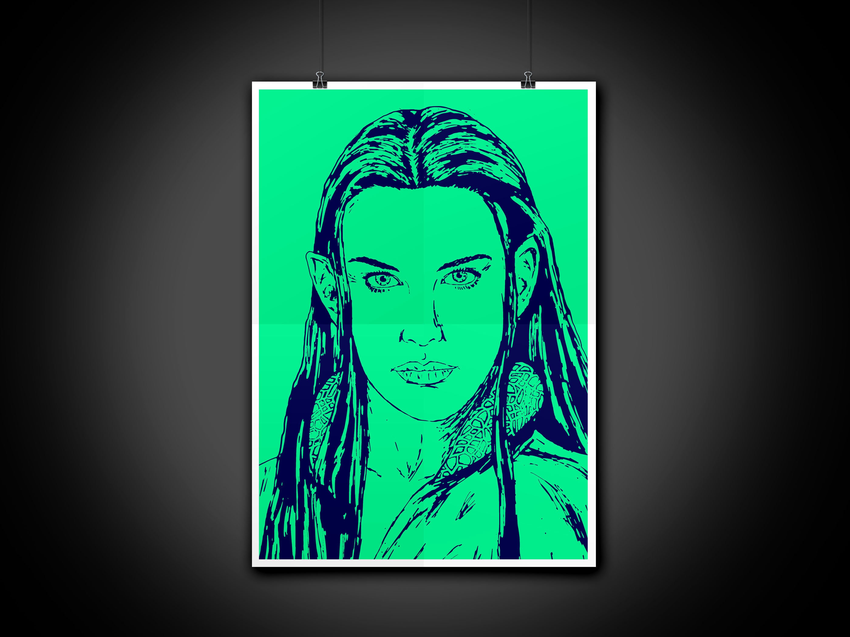 Arwen Lord of the Rings Color Portrait Art Illustration Print - Etsy