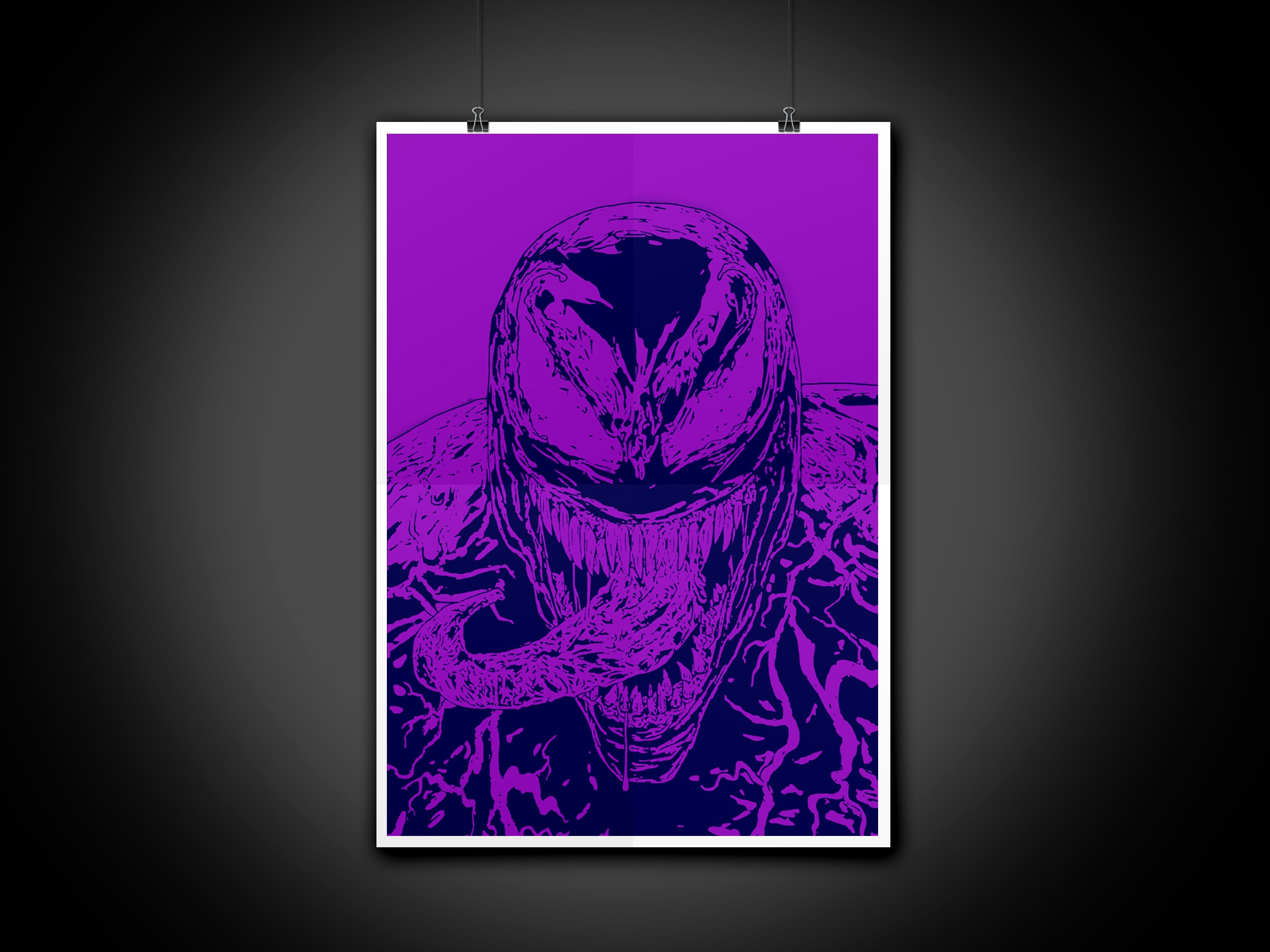 Venom Color Portrait Art Illustration Print Wall Art Home - Etsy