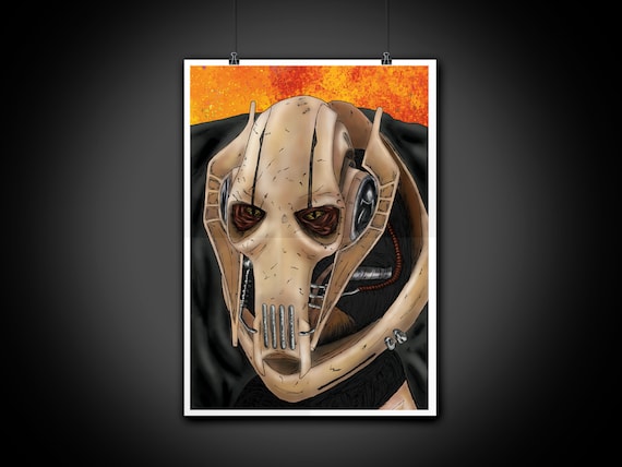 General Grievous Color Portrait Art Illustration Print - Etsy