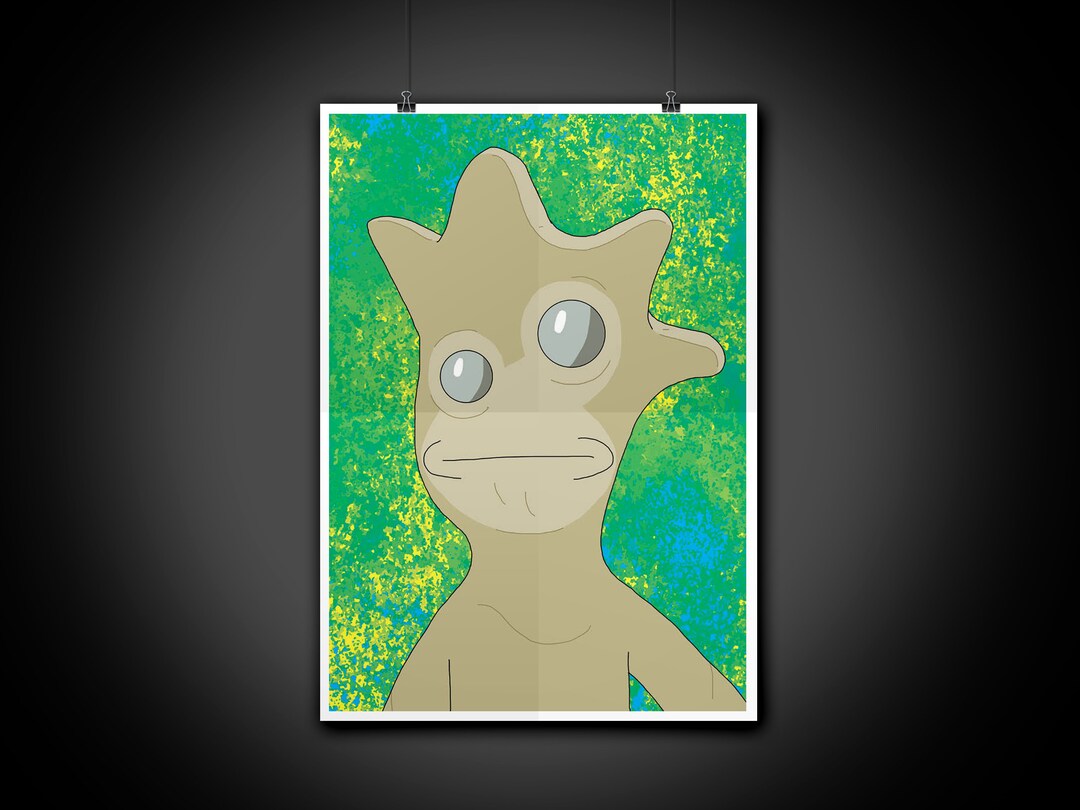Childrick Rick and Morty Color Portrait Art Illustration Print Wall Art ...