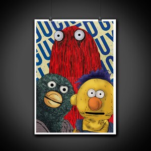 Don't Hug Me I'm Scared DHMIS Portrait Art Illustration Print - Etsy