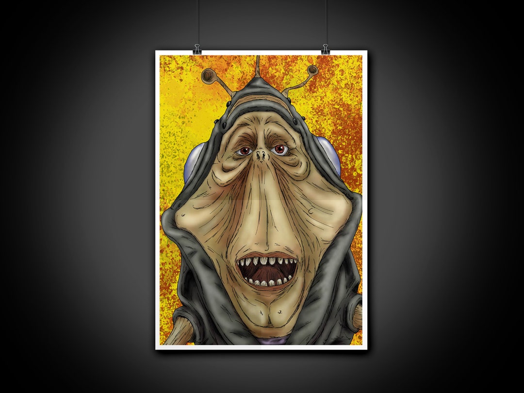 Ben Quadinaros Podracer Color Portrait Art Illustration Print - Etsy