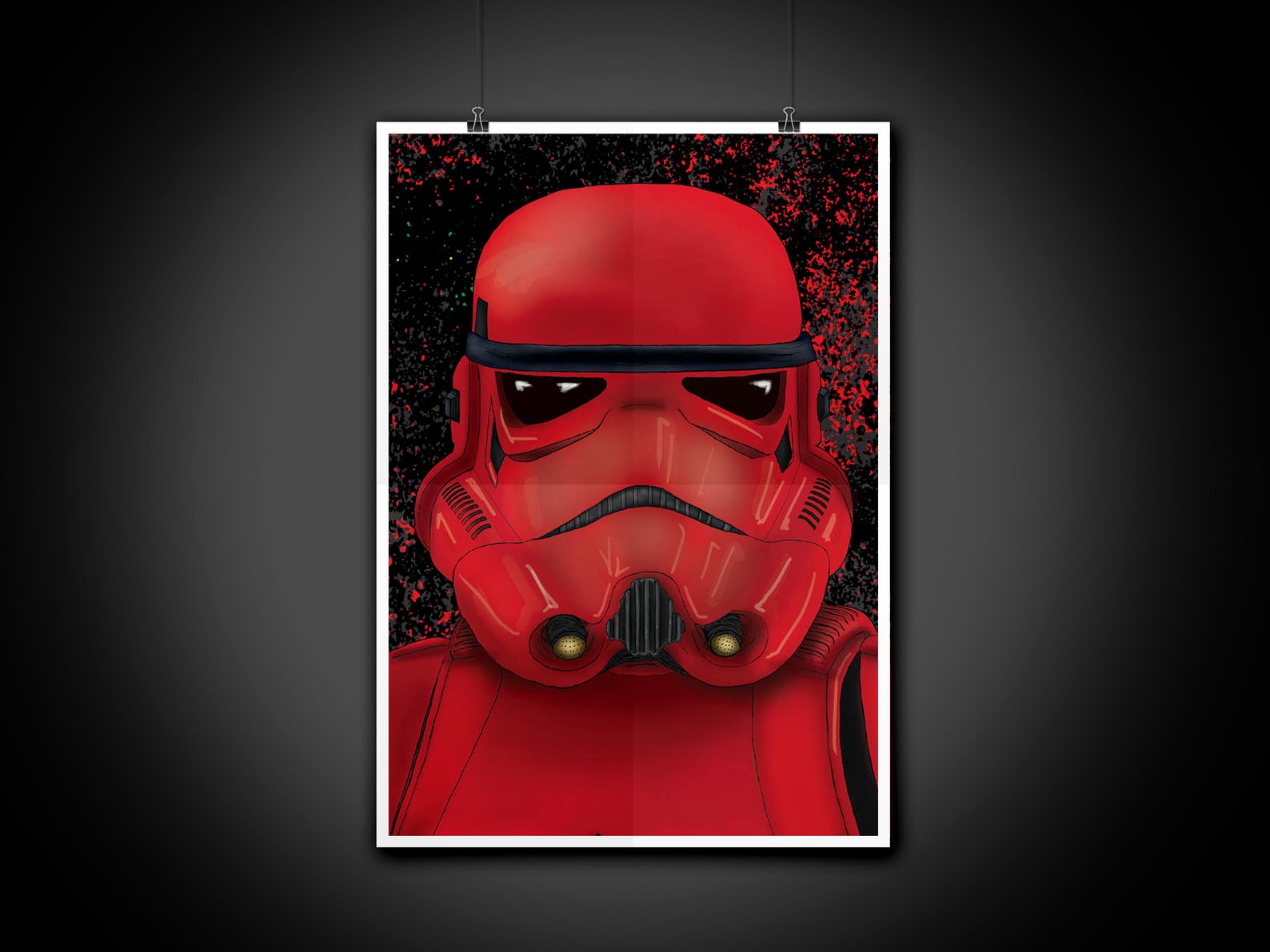 Stormtrooper Color Portrait Art Illustration Print Wall Art Decor Home ...