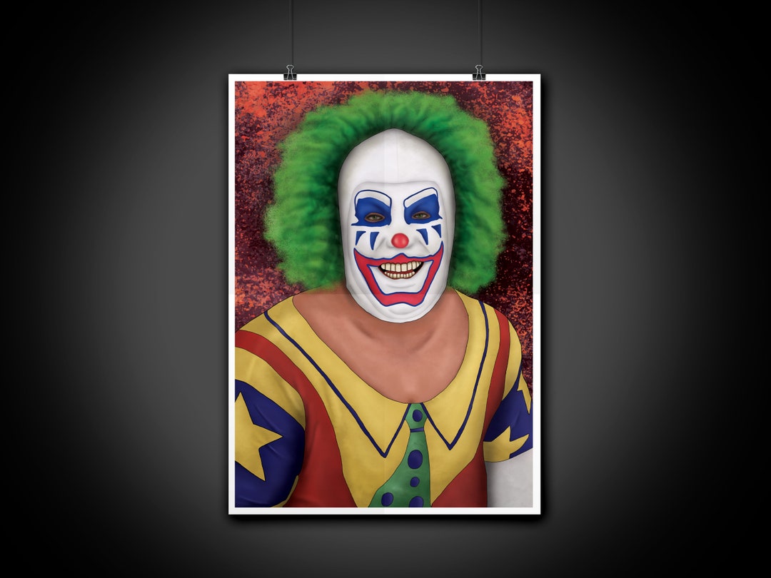 Doink the Clown Color Portrait Art Illustration Print Wall Art Home ...