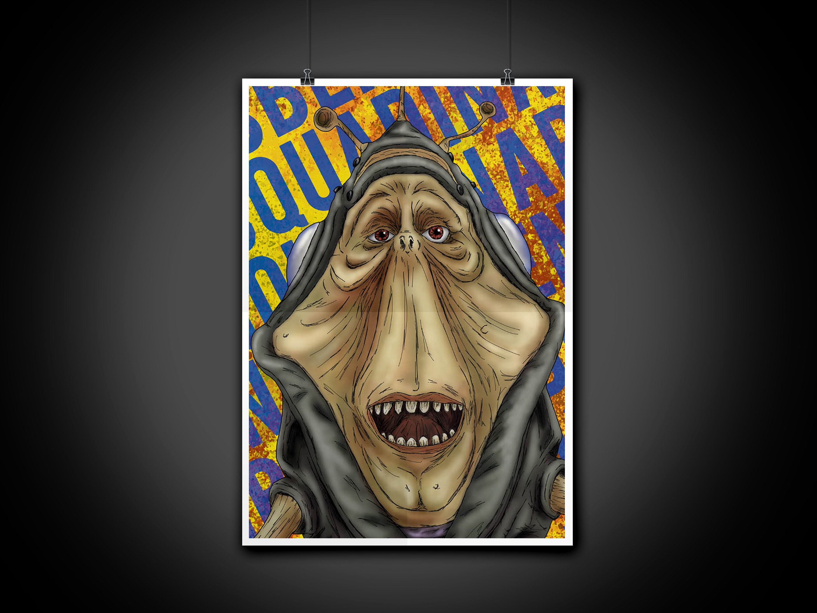 Ben Quadinaros Podracer Color Portrait Art Illustration Print - Etsy