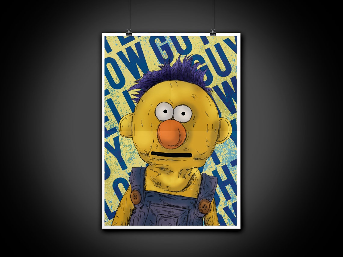 Yellow Guy Portrait Don't Hug Me I'm Scared DHMIS Color Portrait Art ...