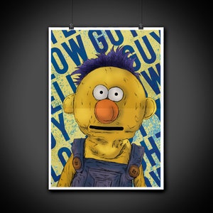 Yellow Guy Portrait Don't Hug Me I'm Scared DHMIS Color Portrait Art ...