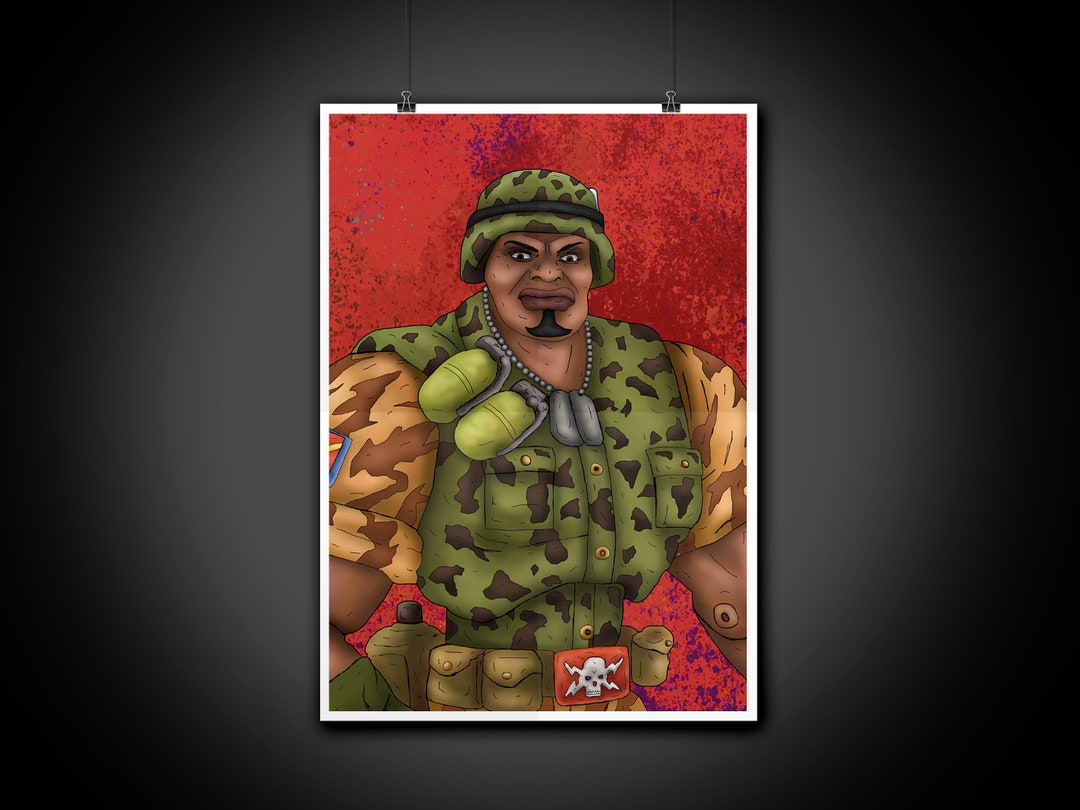 Butch Meathook Small Soldiers Color Portrait Art Illustration Print ...