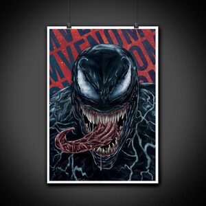 Venom Color Portrait Art Illustration Print Wall Art Home Decor - Etsy