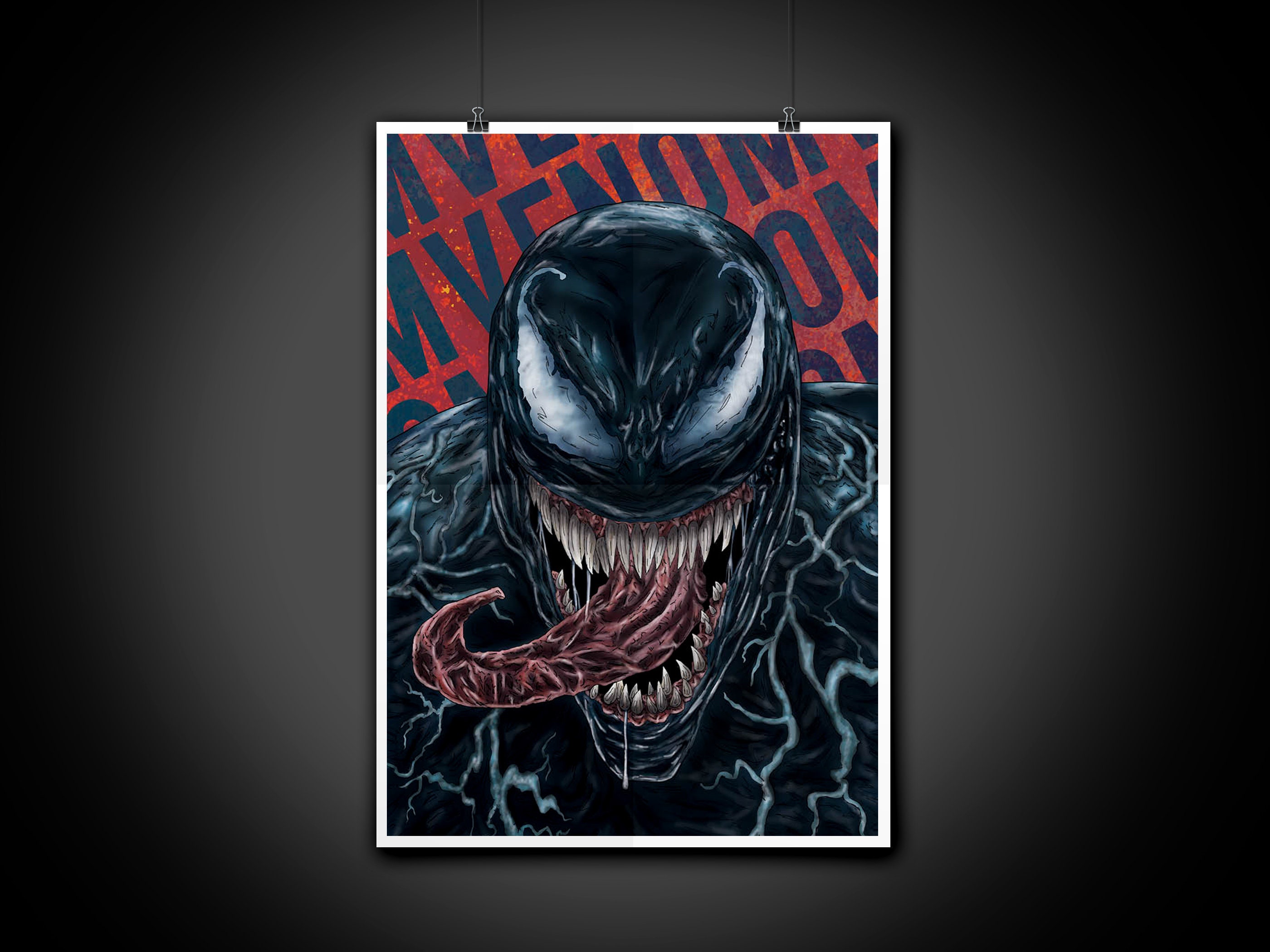 Venom Color Portrait Art Illustration Print Wall Art Home Decor - Etsy