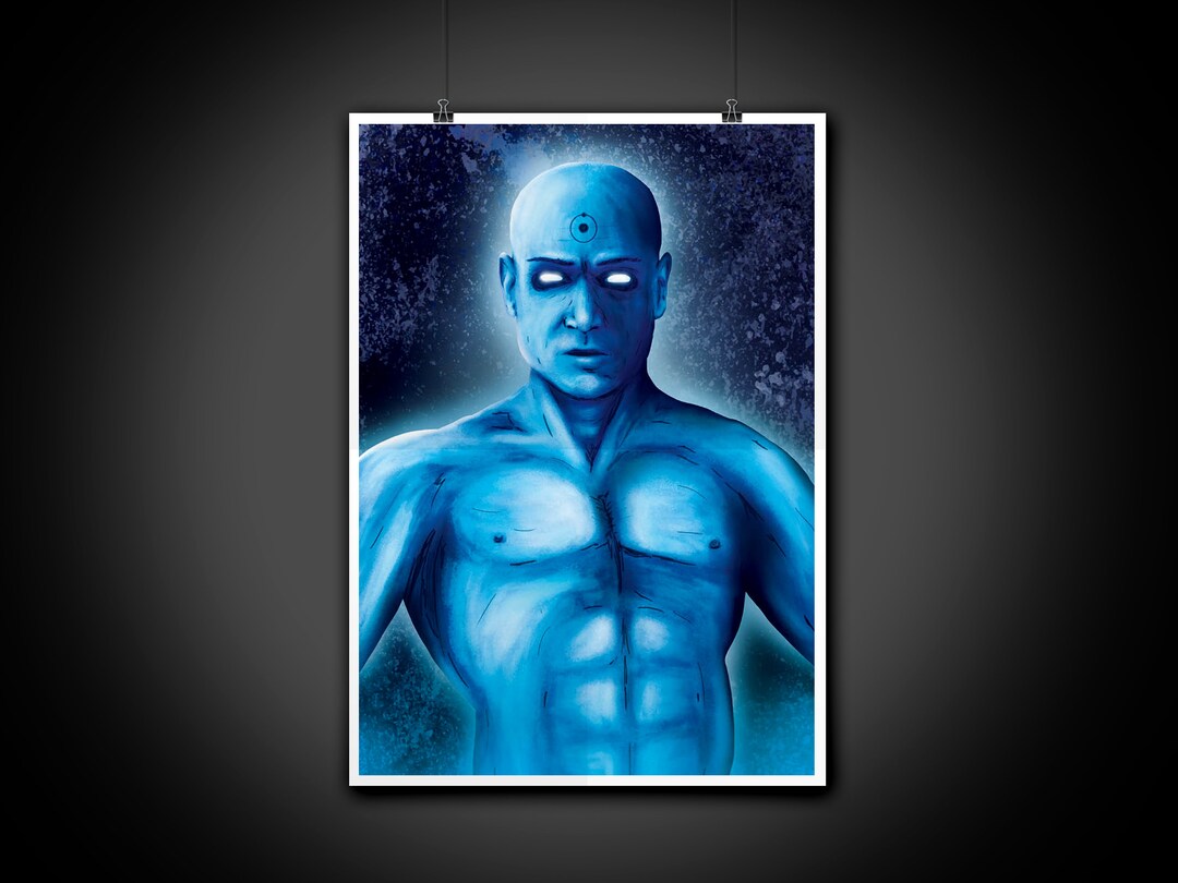 Doctor Manhattan Watchmen Color Portrait Art Illustration Print Wall ...