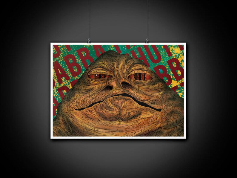 Jabba the Hutt Color Portrait Art Illustration Print - Etsy