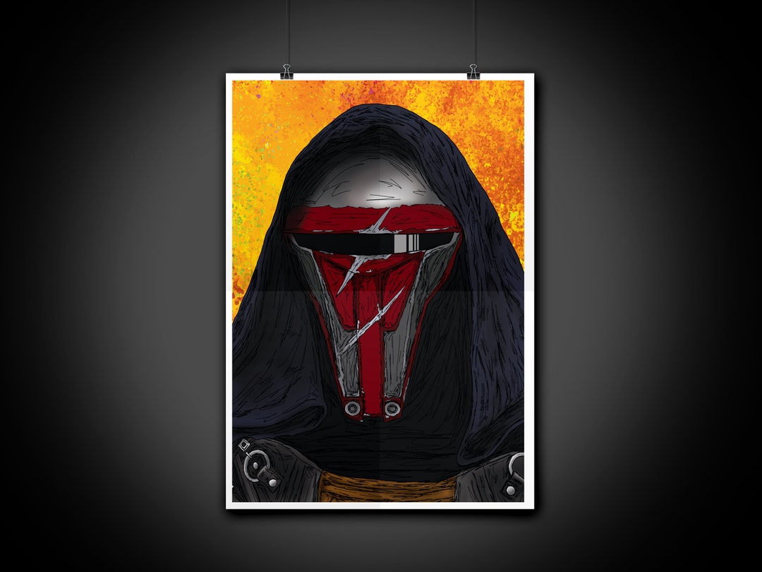 Darth Revan Color Portrait Art Illustration Print - Etsy