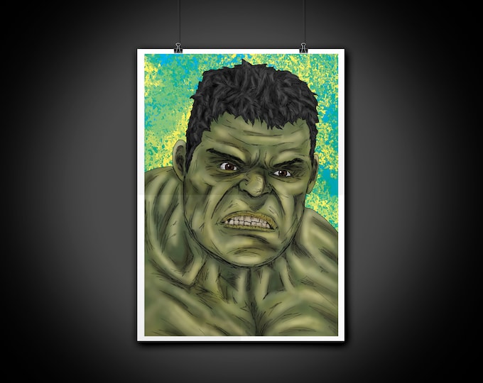 Anual Collage Comic Hulk impresión de Giclee - Etsy México