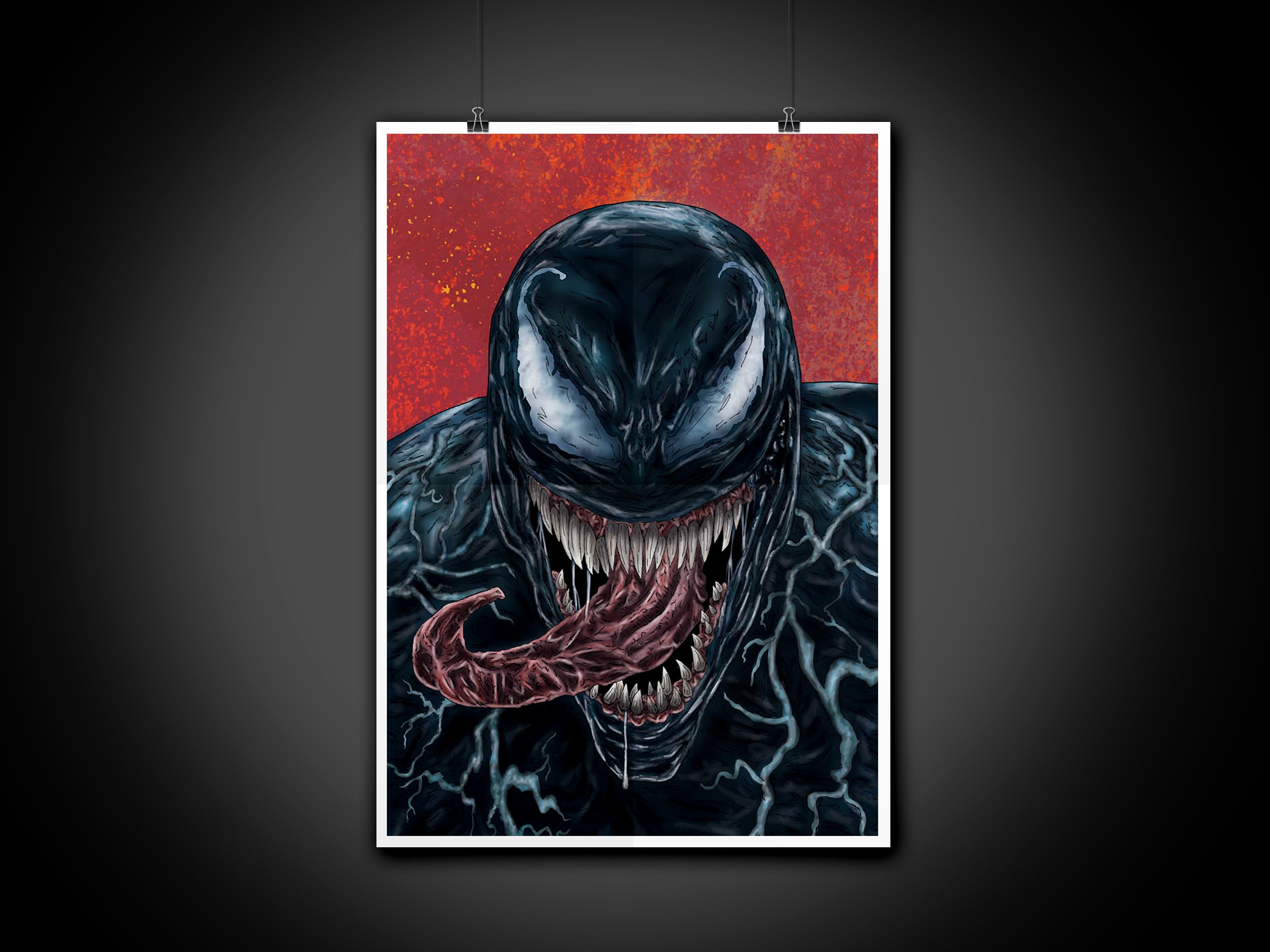 Venom Color Portrait Art Illustration Print Wall Art Home - Etsy