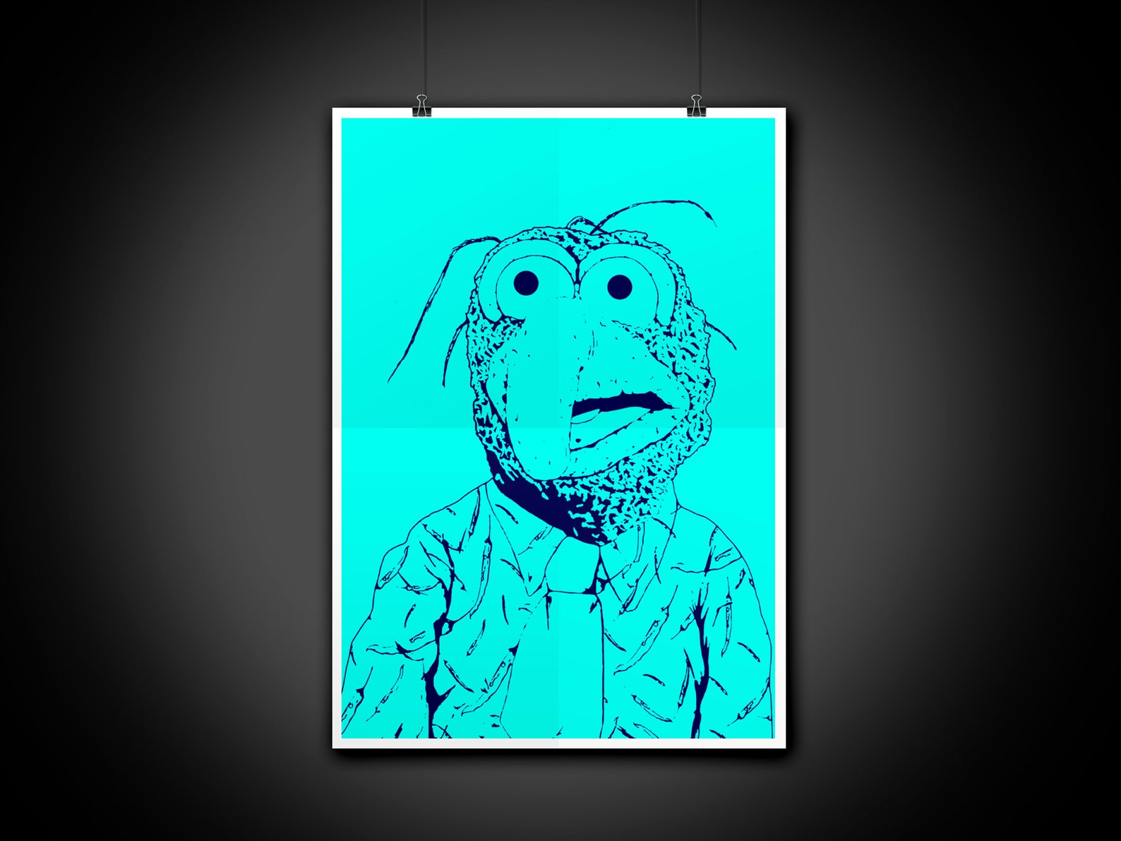 Gonzo the Muppets Color Portrait Art Illustration Print Wall Art Home ...