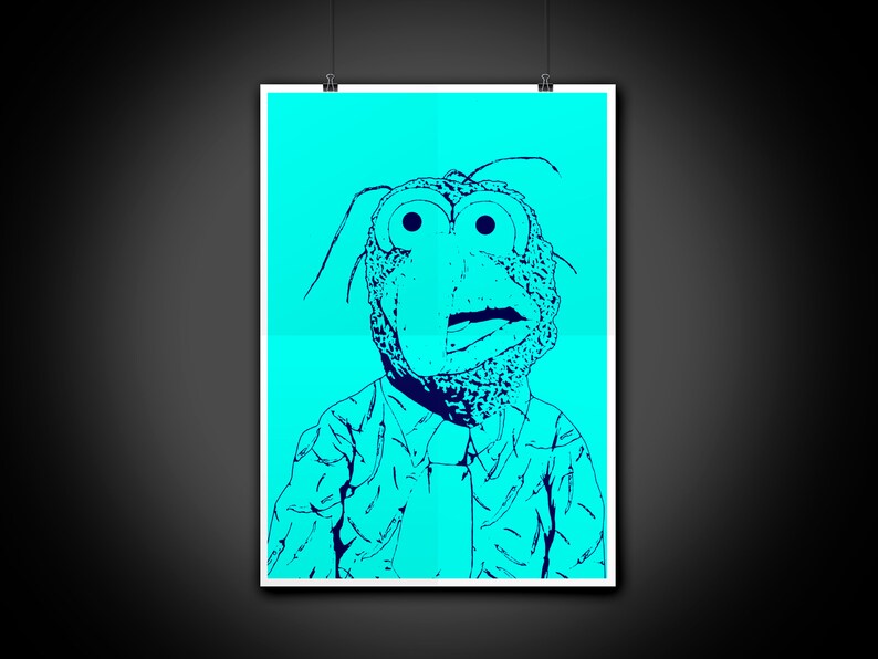 Gonzo the Muppets Color Portrait Art Illustration Print Wall - Etsy