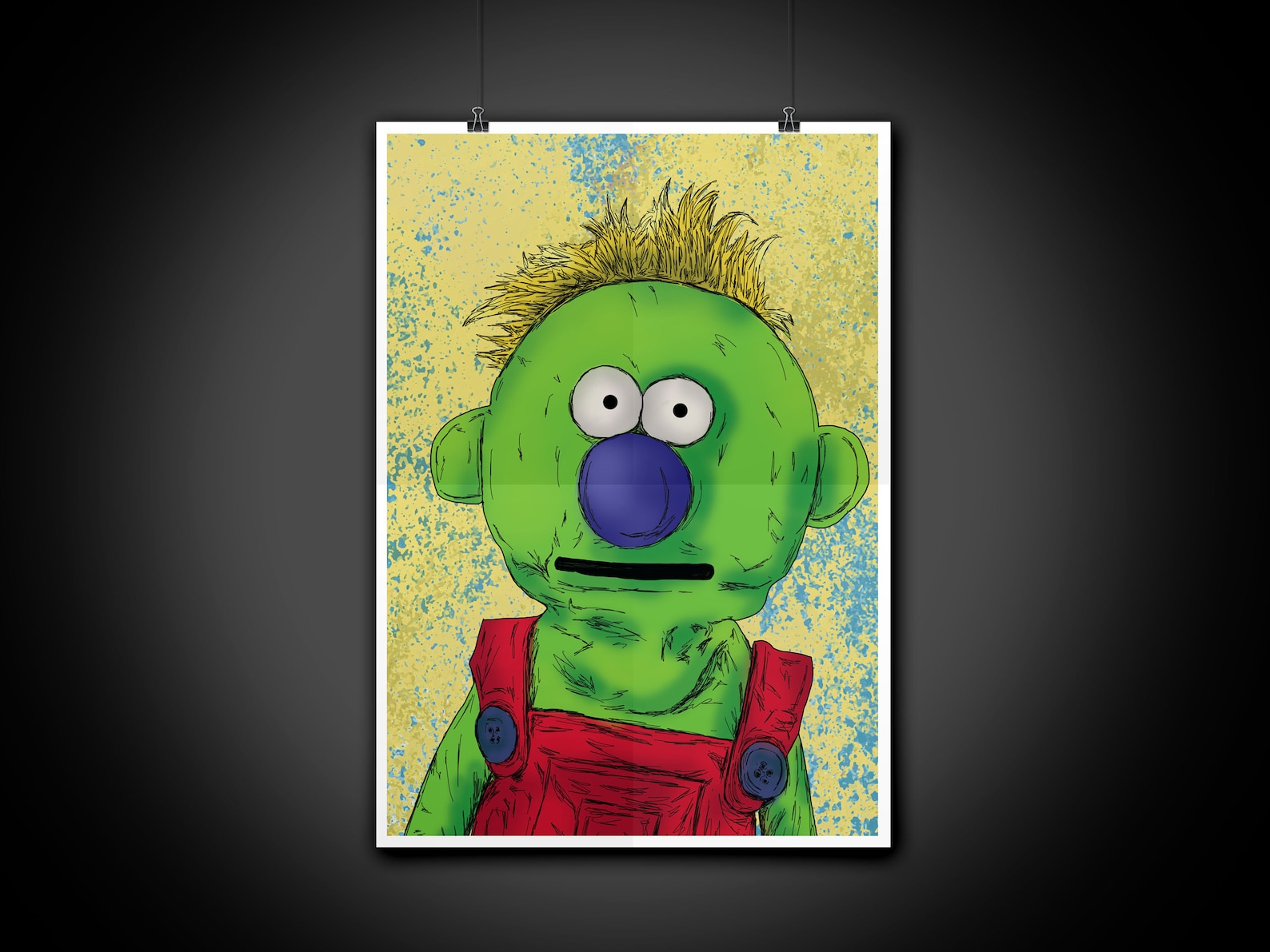 Yellow Guy Portrait Don't Hug Me I'm Scared DHMIS Color Portrait Art ...