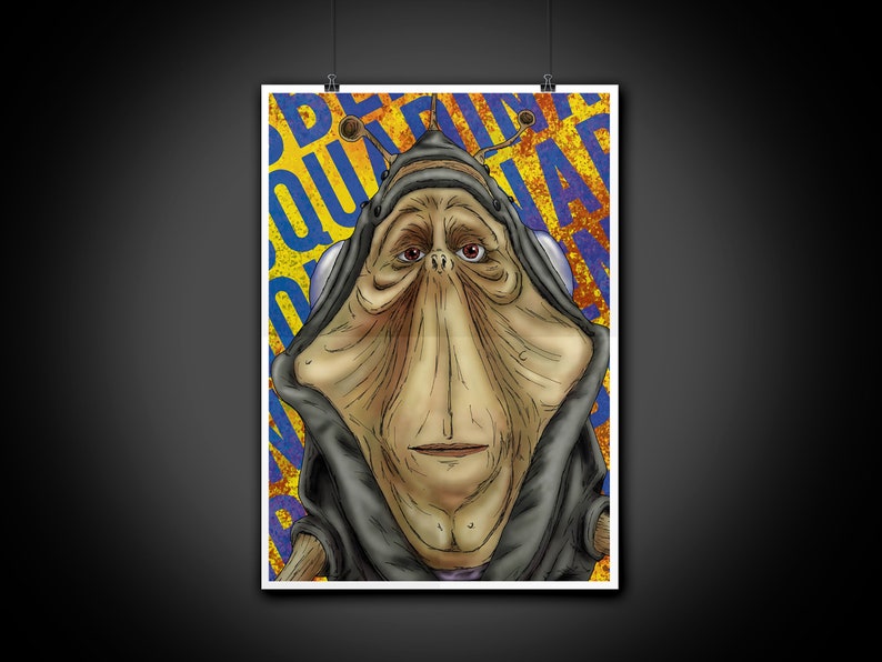 Ben Quadinaros Podracer Color Portrait Art Illustration Print - Etsy