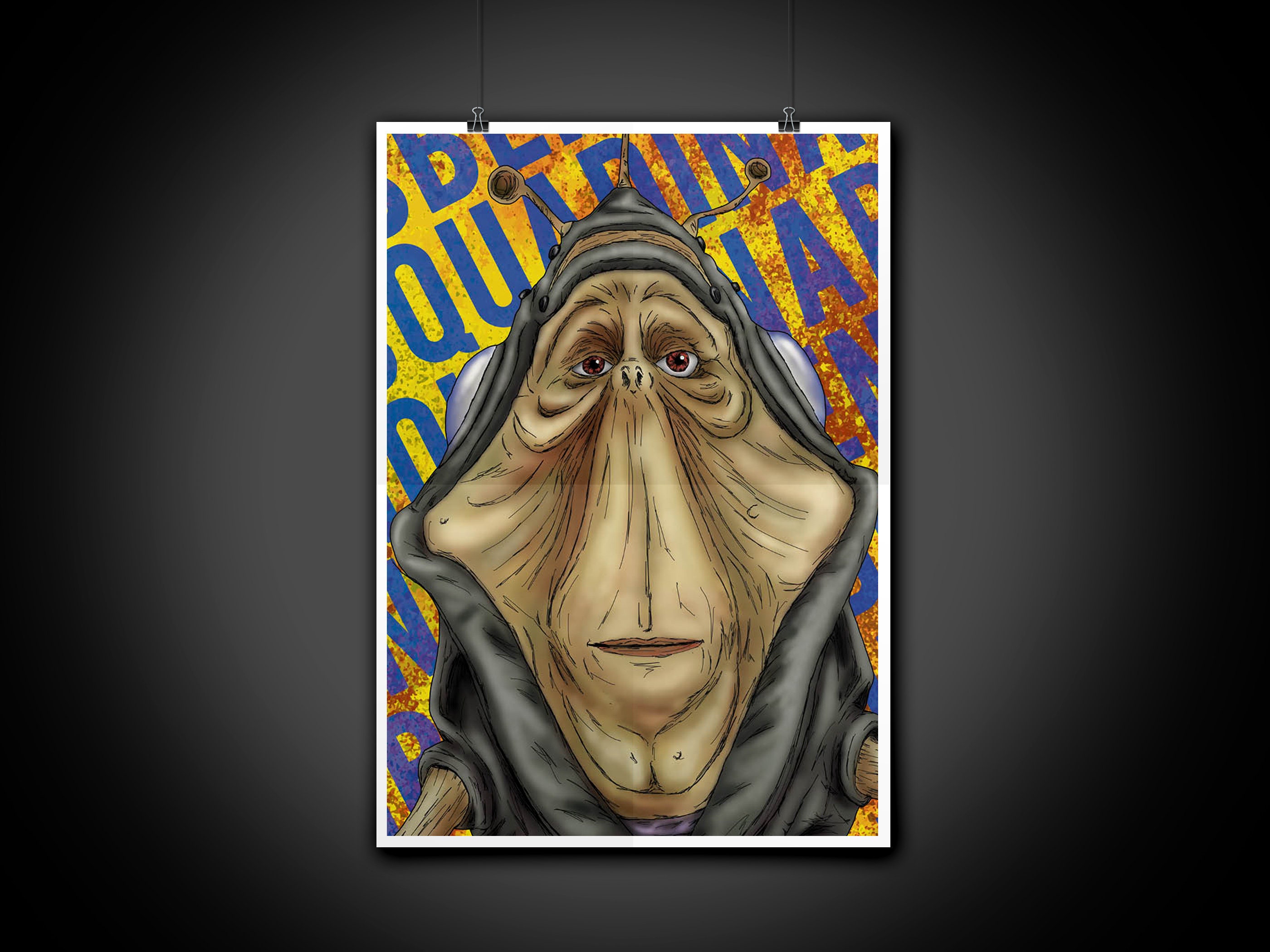 Ben Quadinaros Podracer Color Portrait Art Illustration Print - Etsy