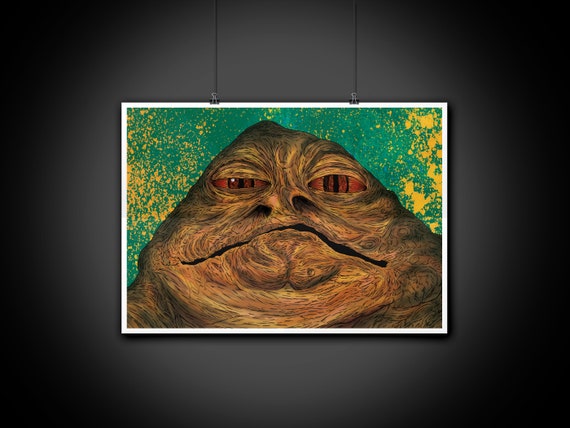 Jabba the Hutt Color Portrait Art Illustration Print - Etsy