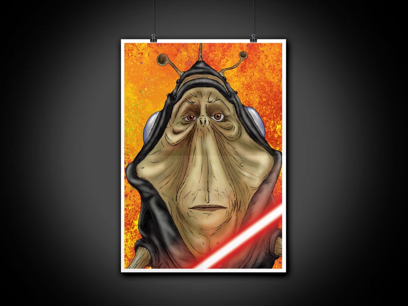 Ben Quadinaros Podracer Color Portrait Art Illustration Print - Etsy