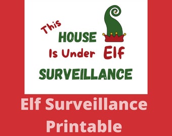 Elf Surveillance Sign | Etsy