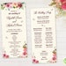Rustic Floral Wedding Program Printable Butterfly Floral Wedding Ceremony Program Reception ...