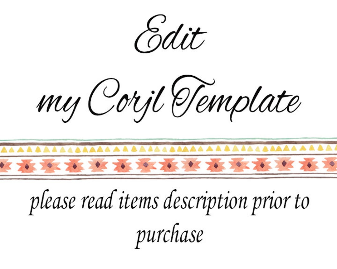 ADD ON Edit Corjl Template Personalize My Template or Set for Me Fill ...