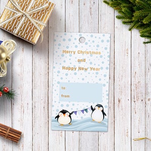 Christmas Tags Printable Holiday Gift Tags Cute Penguin Christmas ...