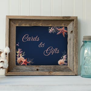 Navy Beach Cards and Gifts Wedding Sign Blue Navy Ocean Sign Printable ...