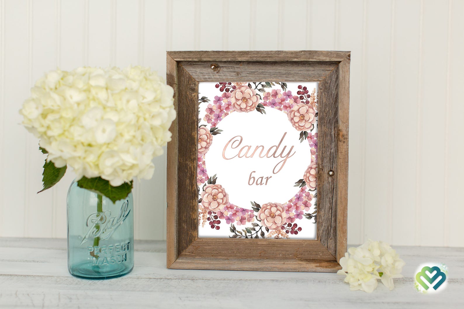 Candy Bar Sign Baby Shower Sign Printable Card Baby Shower Sign Floral ...