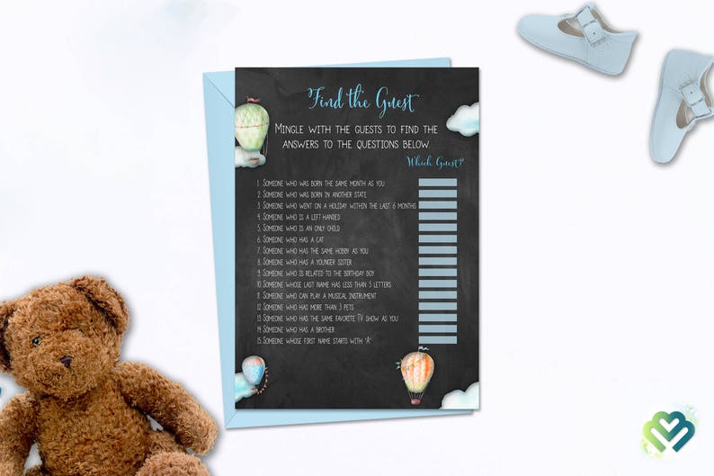 Birthday Boy Party Games Set Boy's Birthday Games Hot Air - Etsy