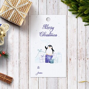Christmas Tags Printable Holiday Gift Tags Cute Penguin Christmas ...