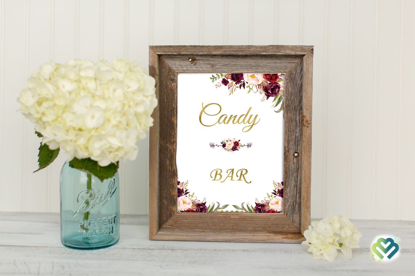 Candy Bar Wedding Sign Marsala Wedding Candy Bar Sign - Etsy