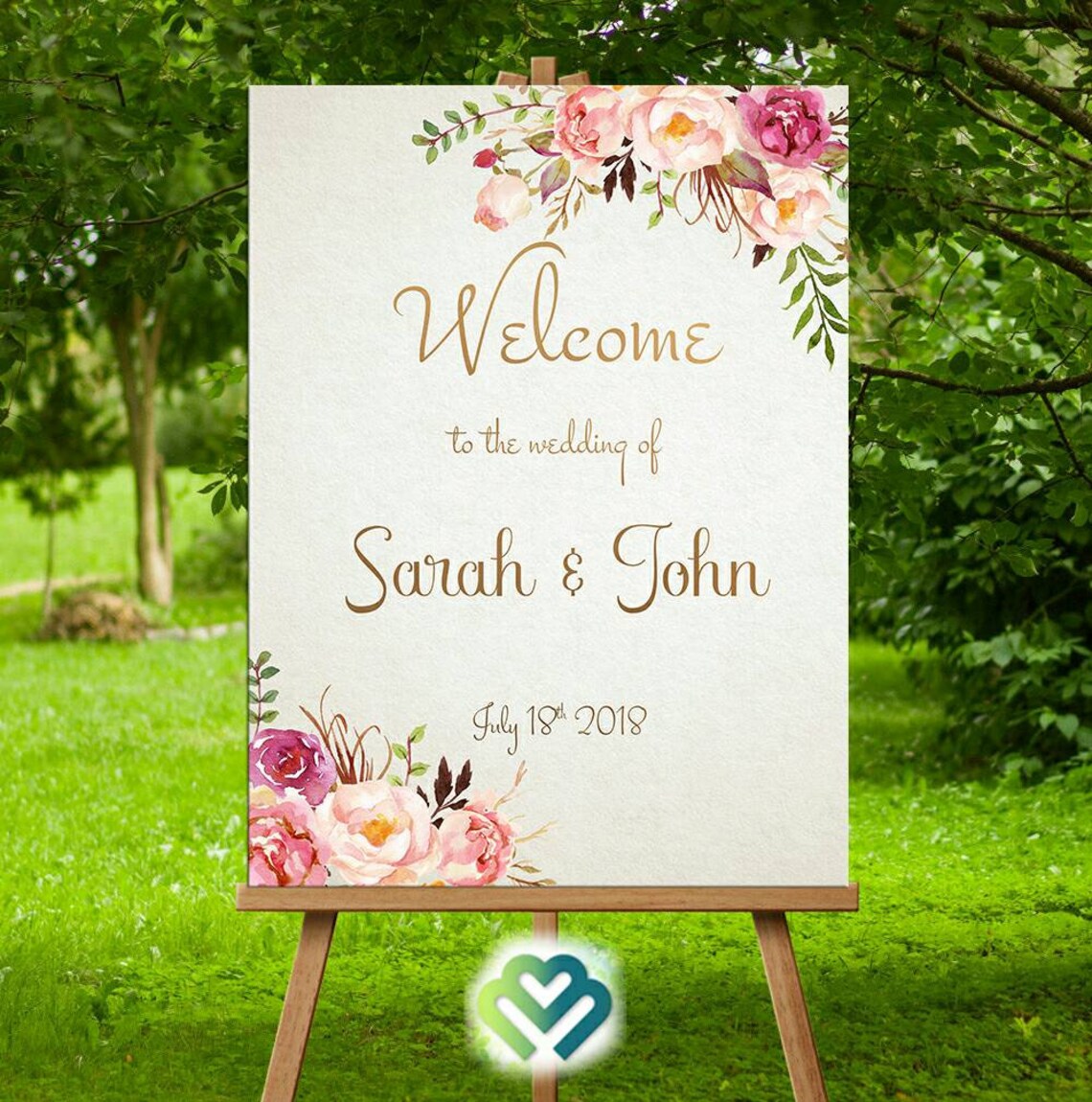 Wedding Welcome Sign Blush Pink Peonies Wedding Welcome Sign - Etsy