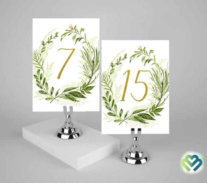 Woodland Wedding Table Numbers Printable Table Numbers 1-10 - Etsy