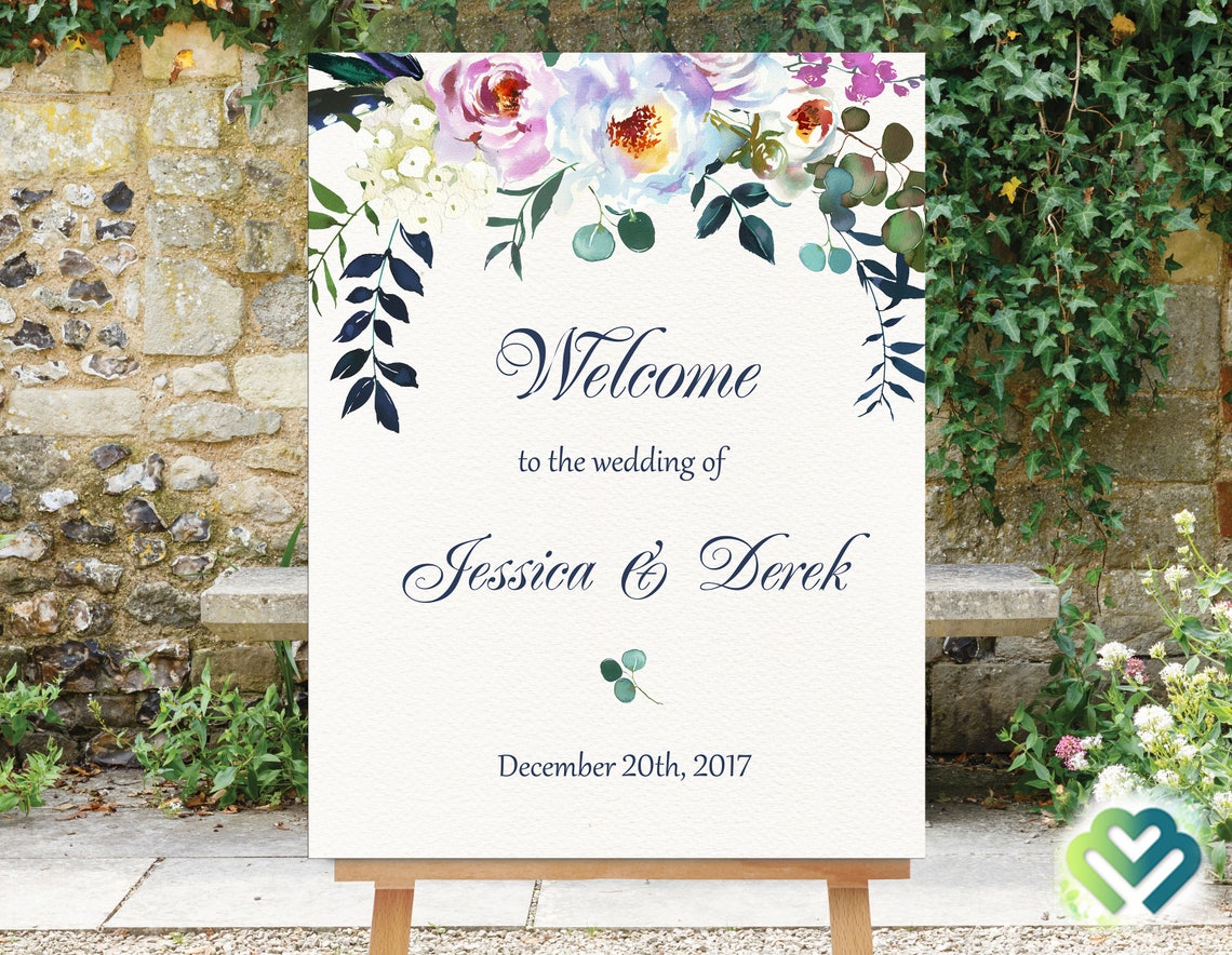 Boho Peonies Wedding Welcome Sign Printable Bohemian Wedding | Etsy